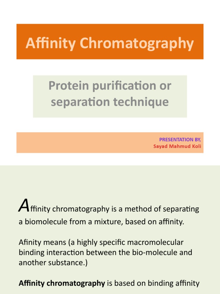 Affinity Chromatography: Protein Purification or Separation Technique ...
