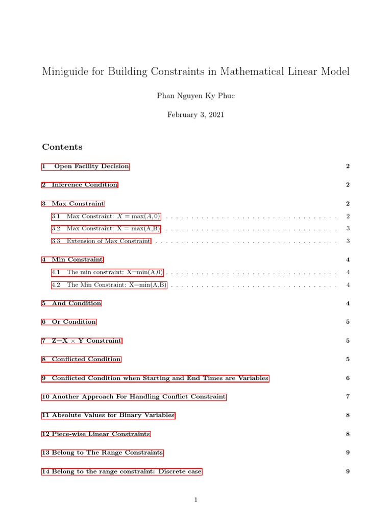 Building Constraints | PDF | Mathematical Analysis | Applied Mathematics