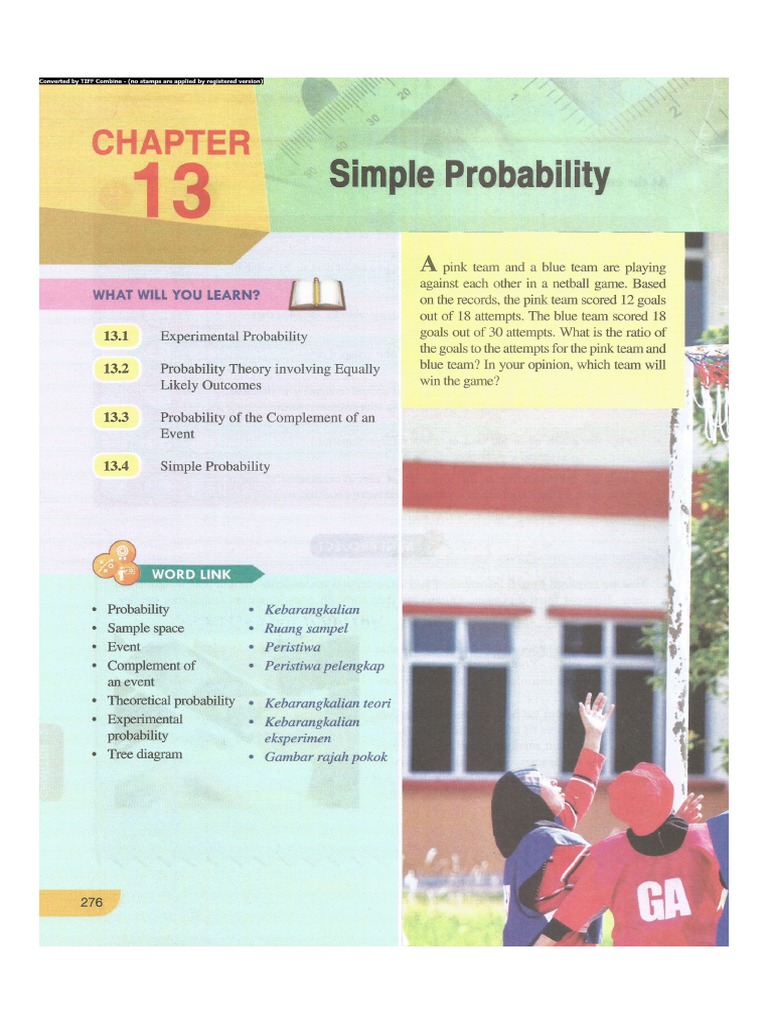 Mathematics Form 2 - Chapter 13 - Simple Probability | PDF