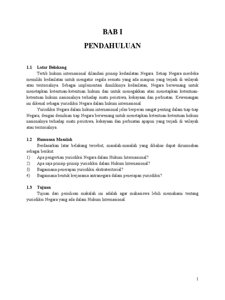 Makalah Yurisdiksi Negara Dalam Hukum in | PDF | Hukum