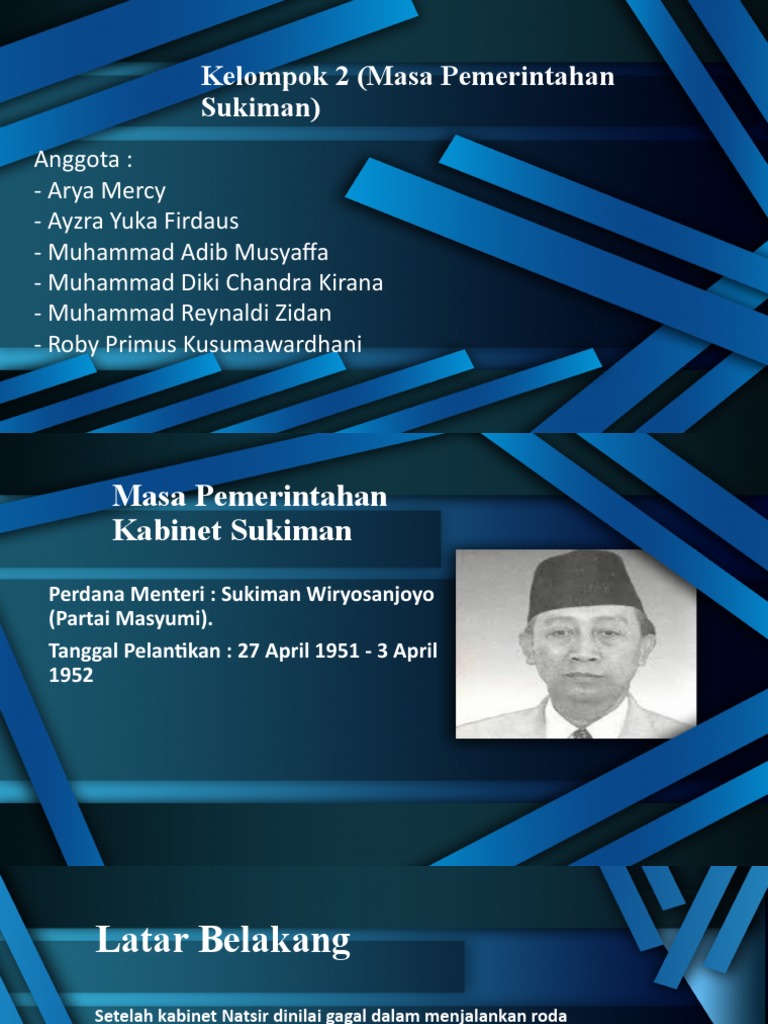 Masa Pemerintahan Kabinet Sukiman | PDF