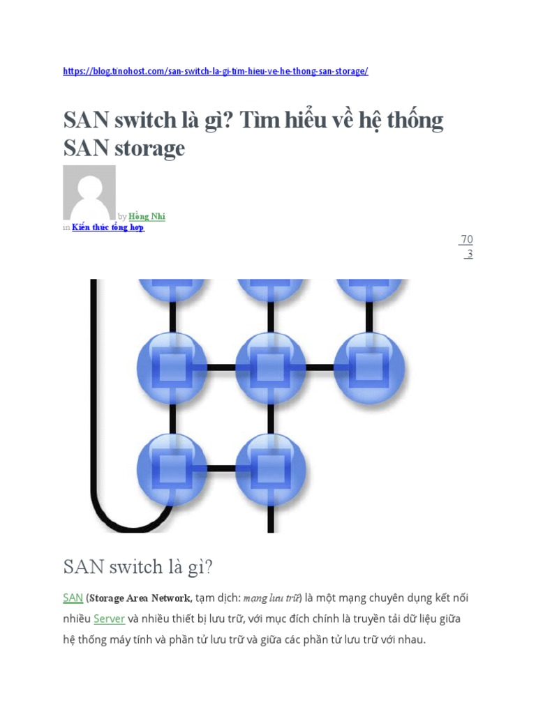 SAN Switch Là Gì Tìm Hiểu Về Hệ Thống SAN Storage | PDF