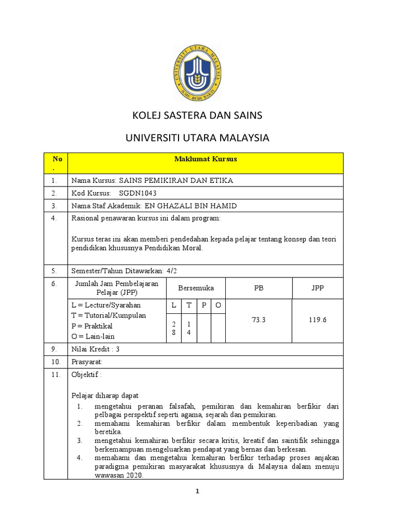 Silibus SGDN1043 A162 2017 | PDF | Karier & Perkembangan | Sains ...