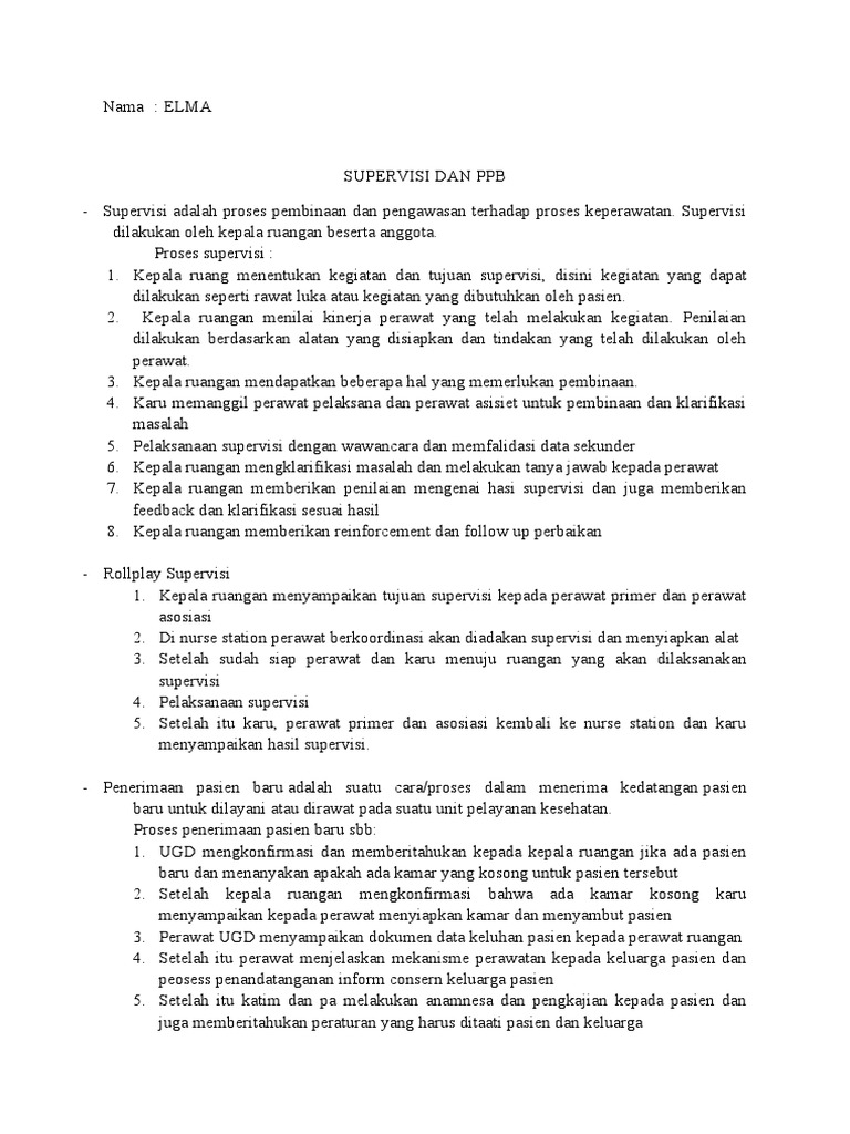 Resume Praktikum Supervisi Dan PPB. | PDF