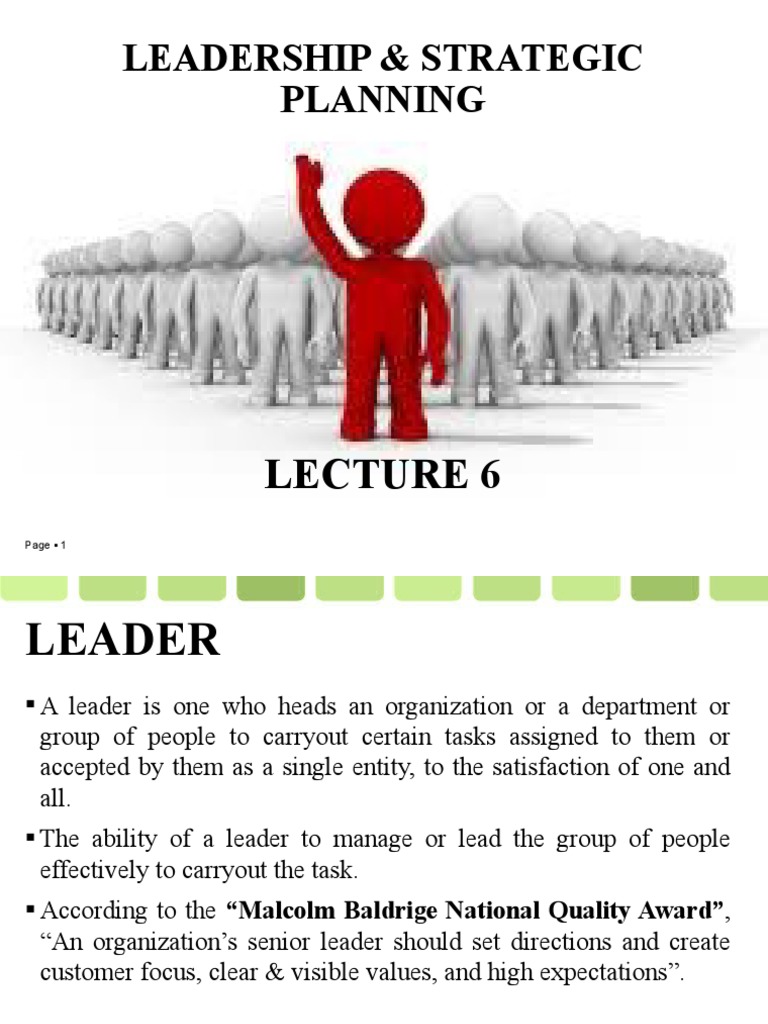 Leadership & Strategic Planning: Page 1 | PDF | Goal | Leadership