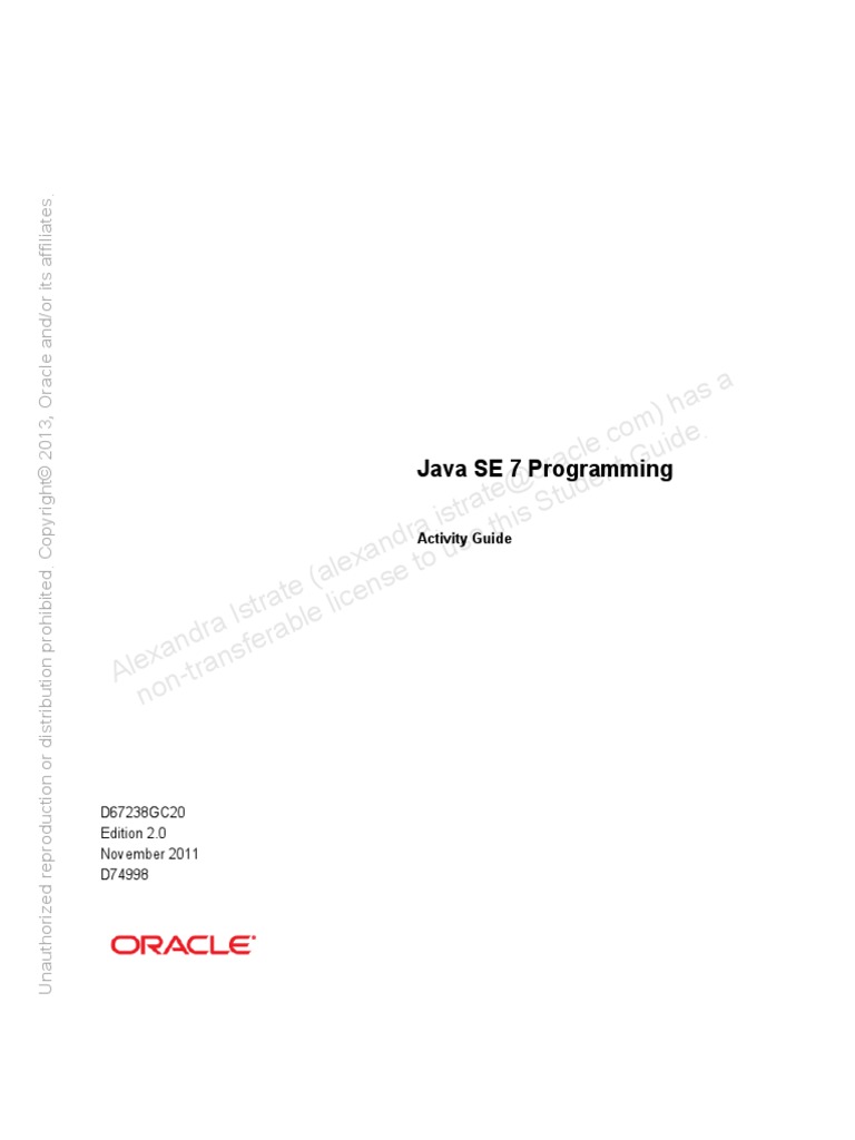 Java SE 7 Programming Practice | PDF | Inheritance (Object Oriented ...