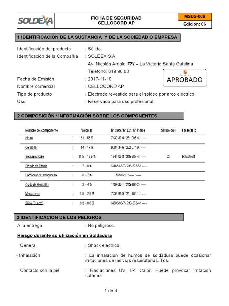 04.-Cellocord AP Soldexa.s.A | PDF | Soldadura | Construcción