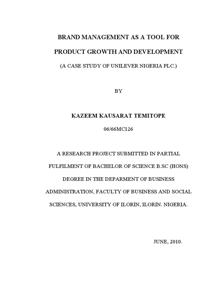 Brand Management As A Tool For Product Growth and Development | PDF ...