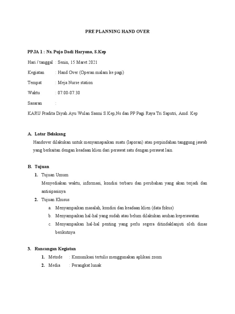 Pre Planning Dan Evaluasi Ppja 1 H1 | PDF | Karier & Perkembangan