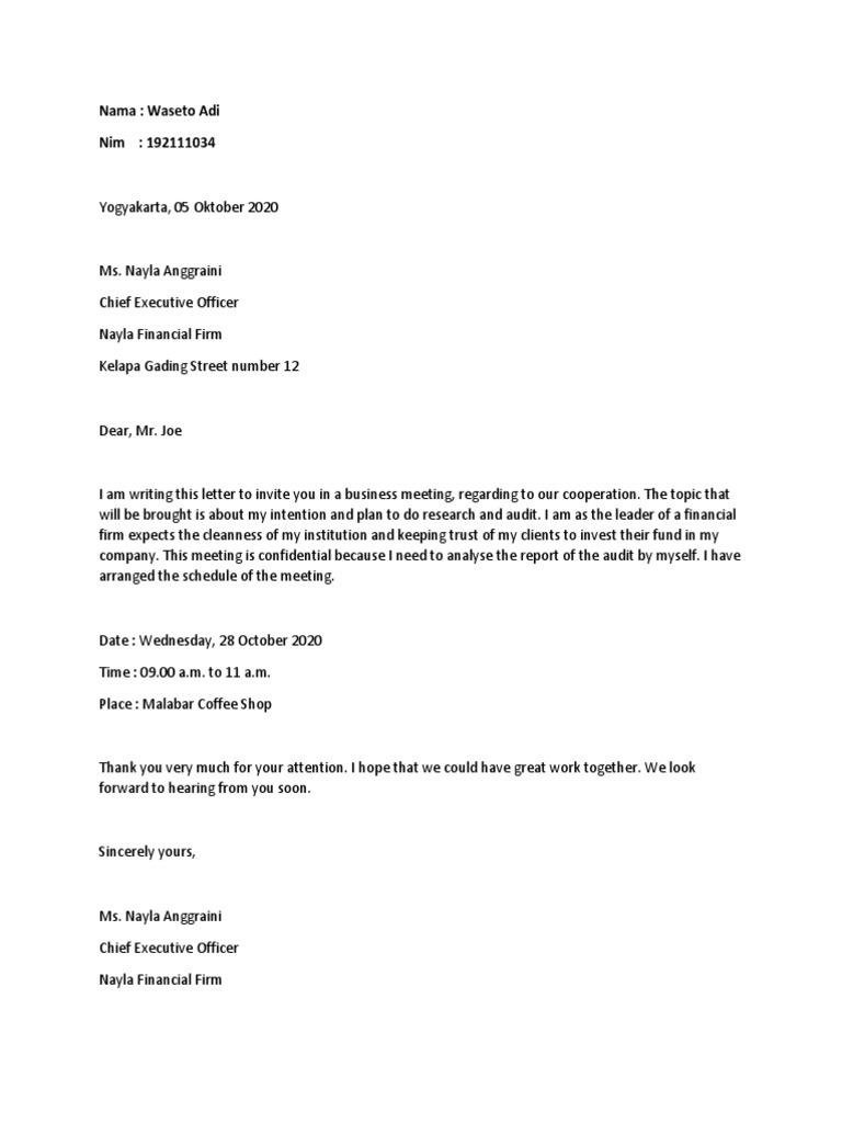 Business Letter | PDF
