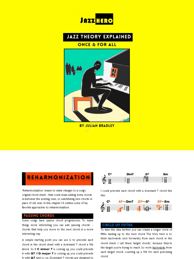 Jazz Piano Reharmonization Techniques | PDF | Chord (Music) | Harmony