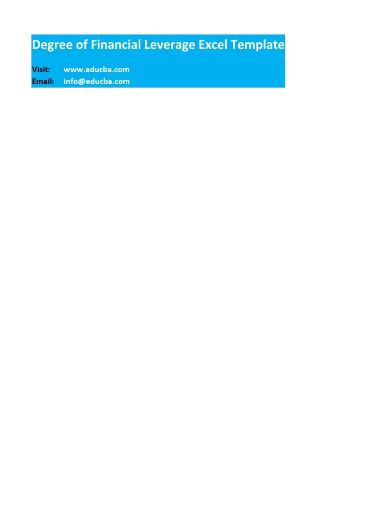 Degree of Financial Leverage Formula Excel Template | PDF | Leverage ...