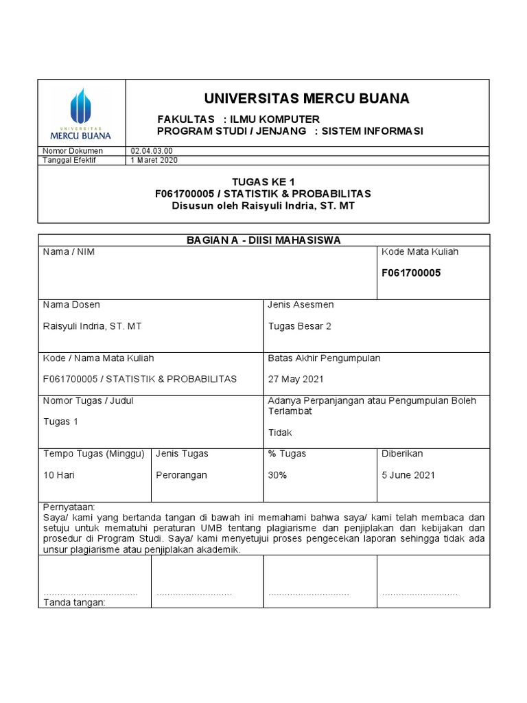 TB2 - Statistik Dan Probabilitas | PDF