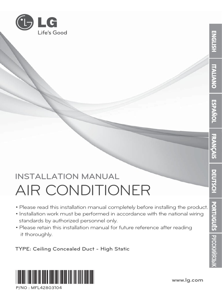 Air Conditioner: Installation Manual | PDF | Electrical Wiring | Pipe ...