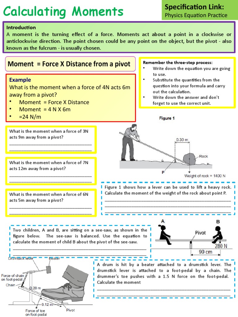 Calculating Moments: A Step-by-Step Guide to Determining Turning Effects of Forces | PDF | Lever ...