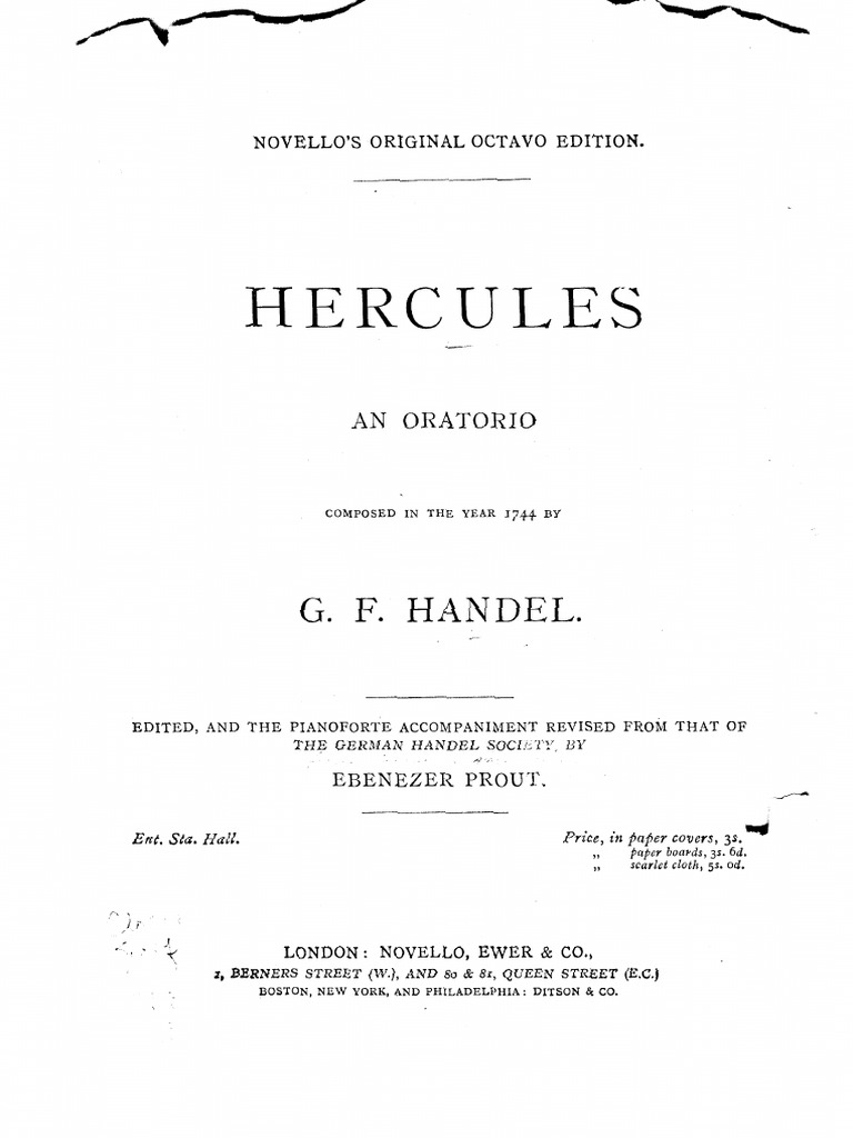 Hercules (Handel) | PDF