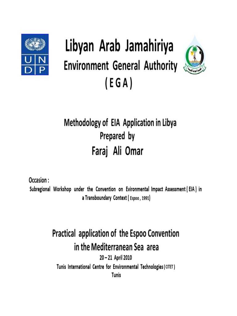 Practical Application of EIA in Libya | PDF | Environmental Impact ...