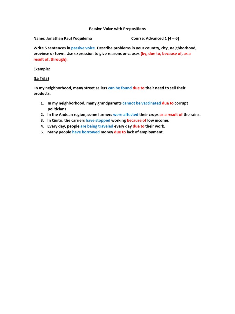 Passive Voice With Prepositions | PDF