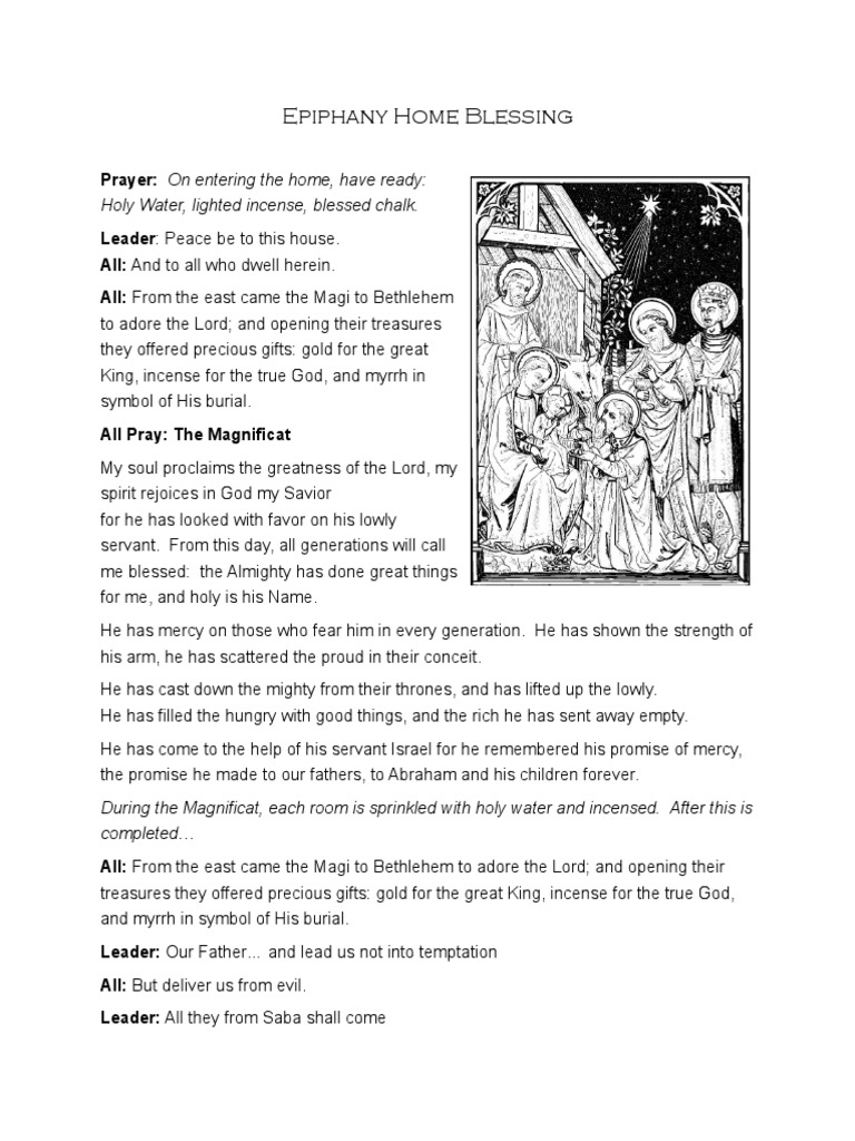 Epiphany Home Blessing | PDF | Lord's Prayer | Prayer