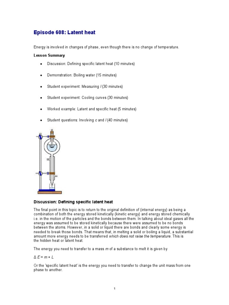 Understanding Latent Heat in Water | PDF | Latent Heat | Boiling