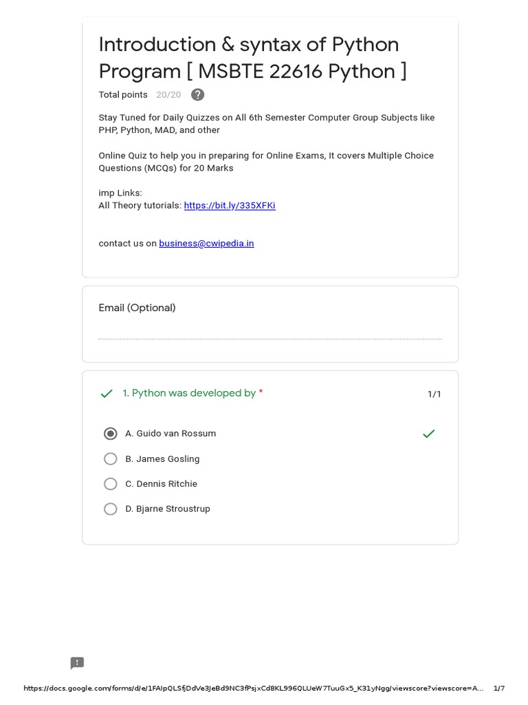 Unit1 - Introduction & Syntax of Python Program | PDF | Python ...