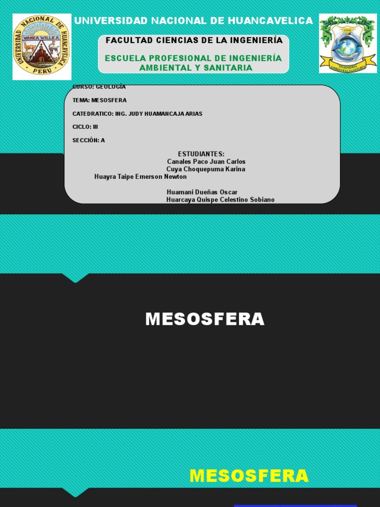 Mesosfera: Características y Funciones | PDF