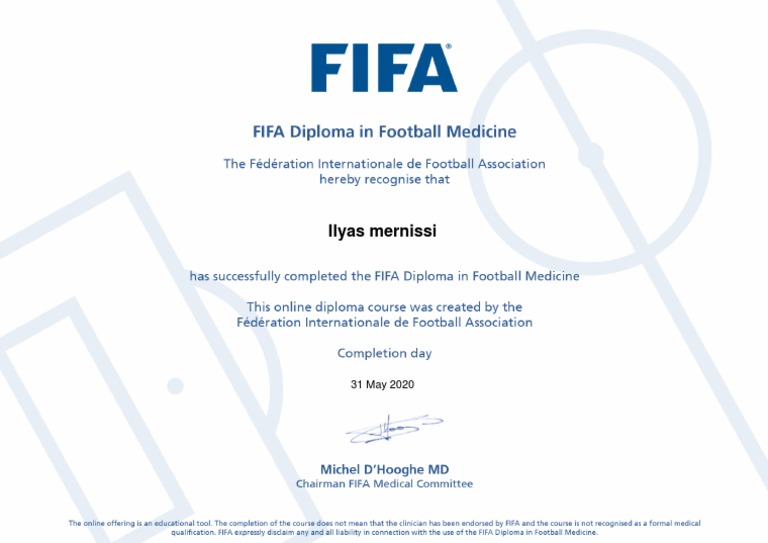 FIFA Medicine Diploma | PDF