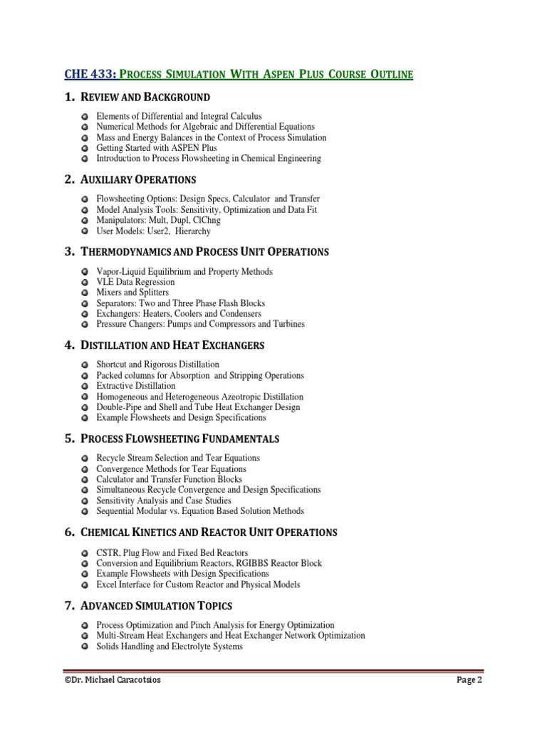 Process Simulation With ASPEN Plus | PDF