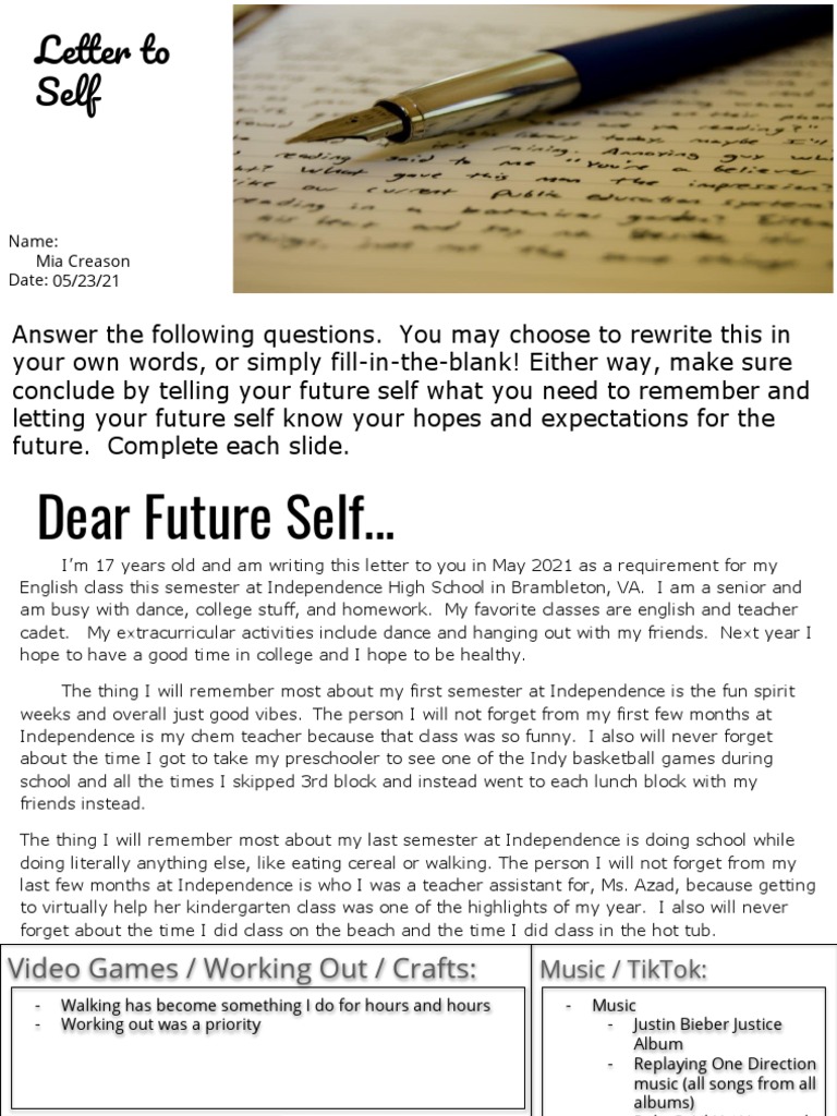 Eng - Letter To Self | PDF