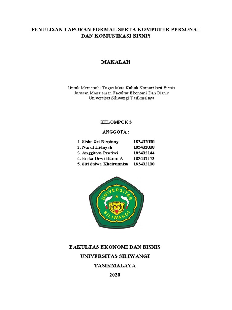 Penulisan Laporan Formal | PDF