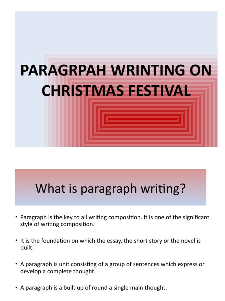 Christmas Festival Paragraph Guide | PDF | Christmas | Anno Domini