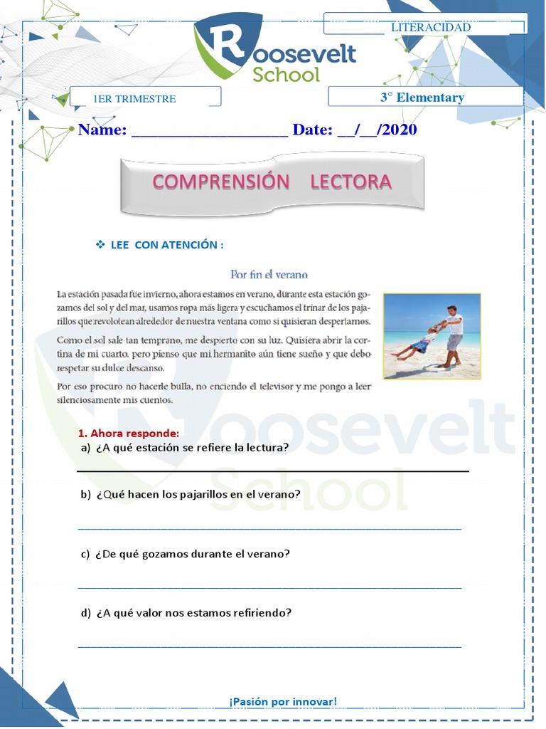 Comprensión Lectora | Descargar gratis PDF | Idiomas