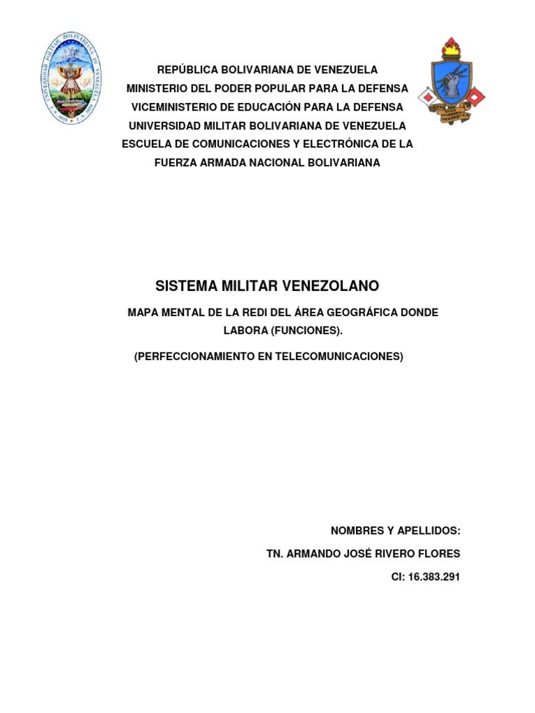 Mapa mental de la Red de Integración Defensiva Occidental (REDI ...