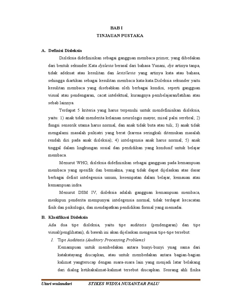 Askep Disleksia | PDF