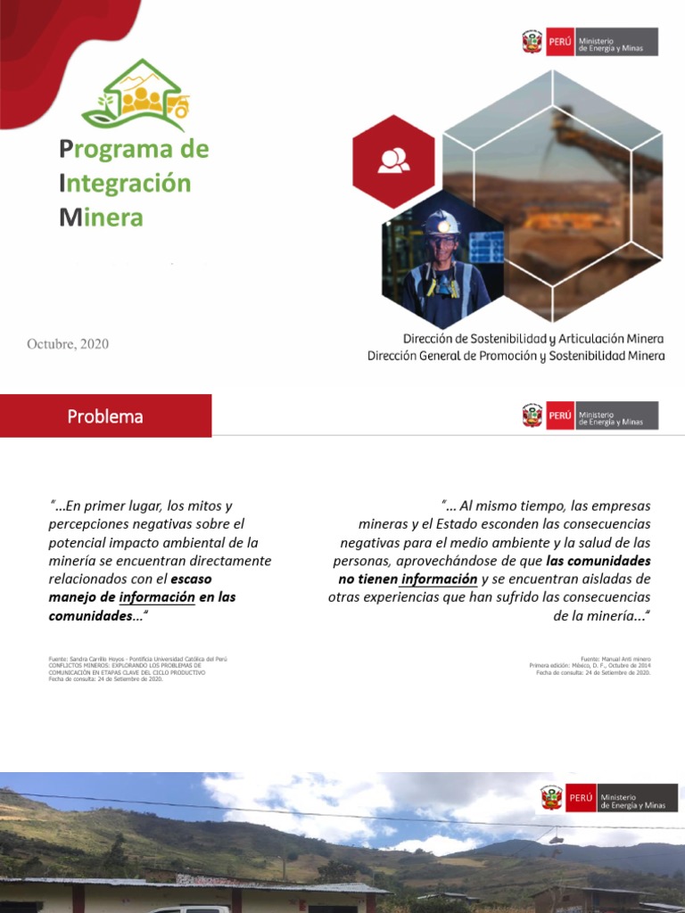MINEM Programa de Integracion Minera (MARCO CORDOVA) | PDF | Minería ...