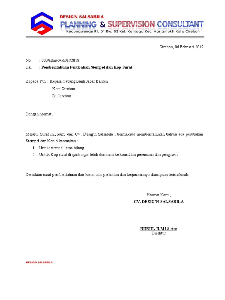 Perubahan Cap Dan Stampel | PDF