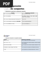 Expresión de Conjuntos - Unidad 2 - Actividad 1 | PDF