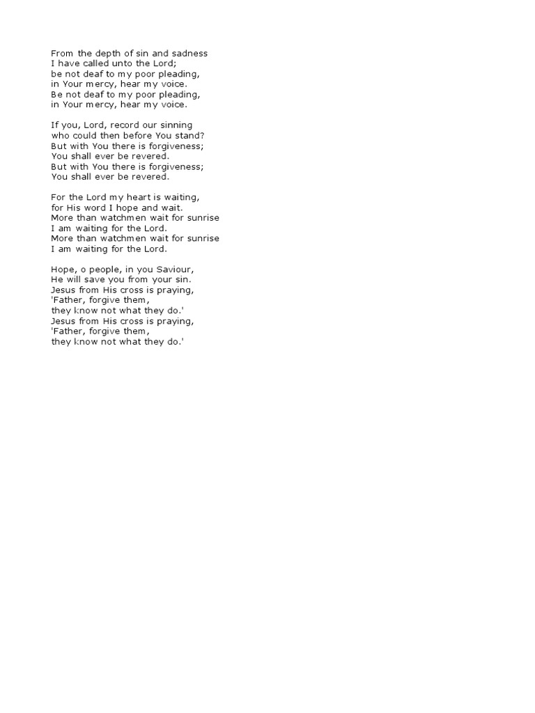 From The Depth of Sin and Sadness | PDF