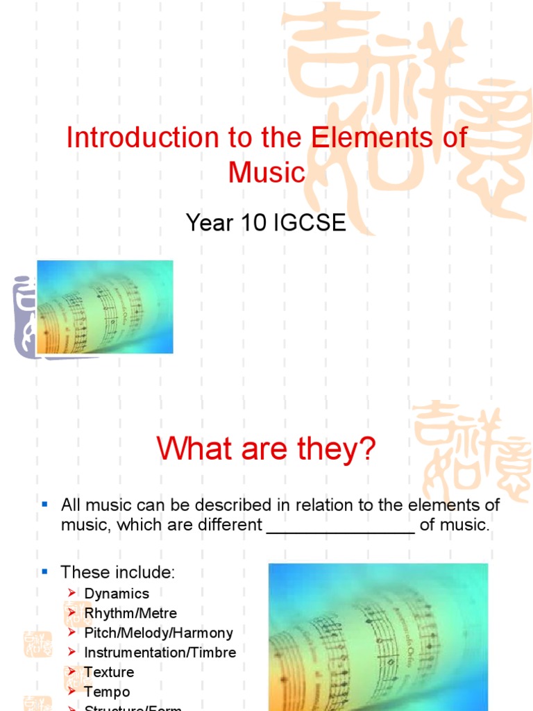 Introduction To The Elements of Music: Year 10 IGCSE | PDF | Tempo ...