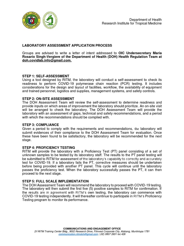 PR - Lab Assessment Steps | PDF | Laboratories | Polymerase Chain Reaction