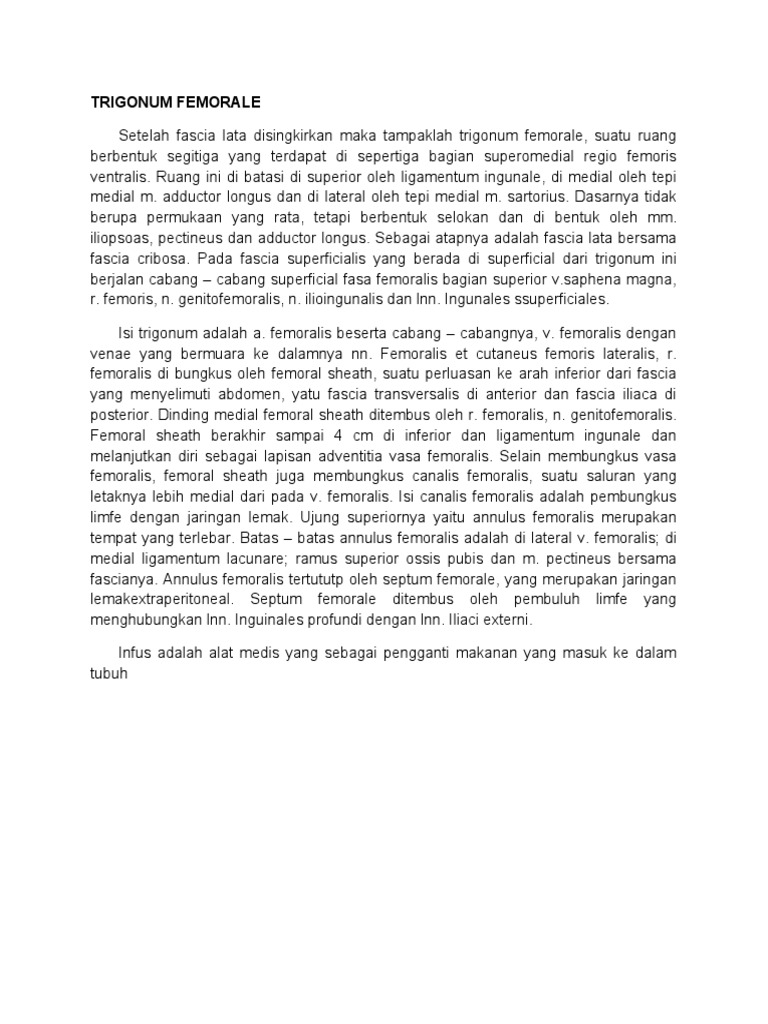 Trigonum Femorale | PDF