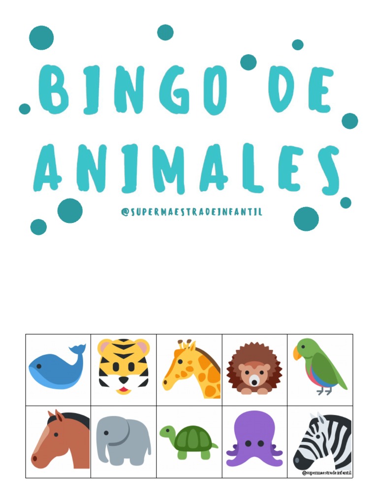 Bingo de Animales | PDF