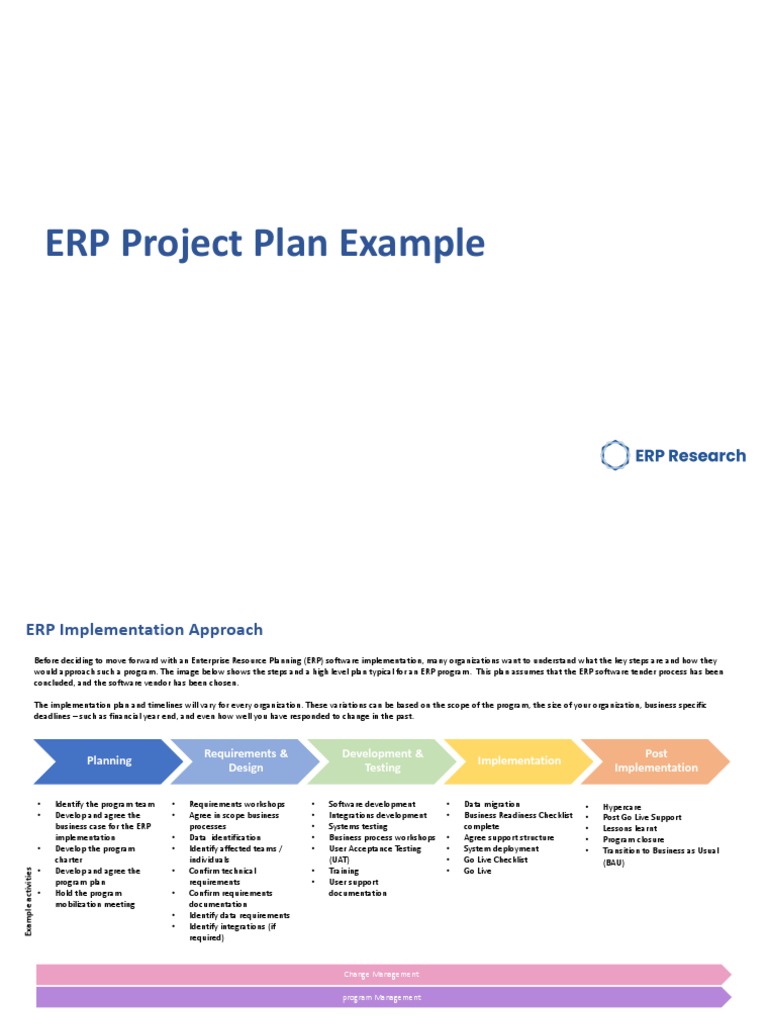 ERP Implementation Project Example | PDF | Enterprise Resource Planning ...