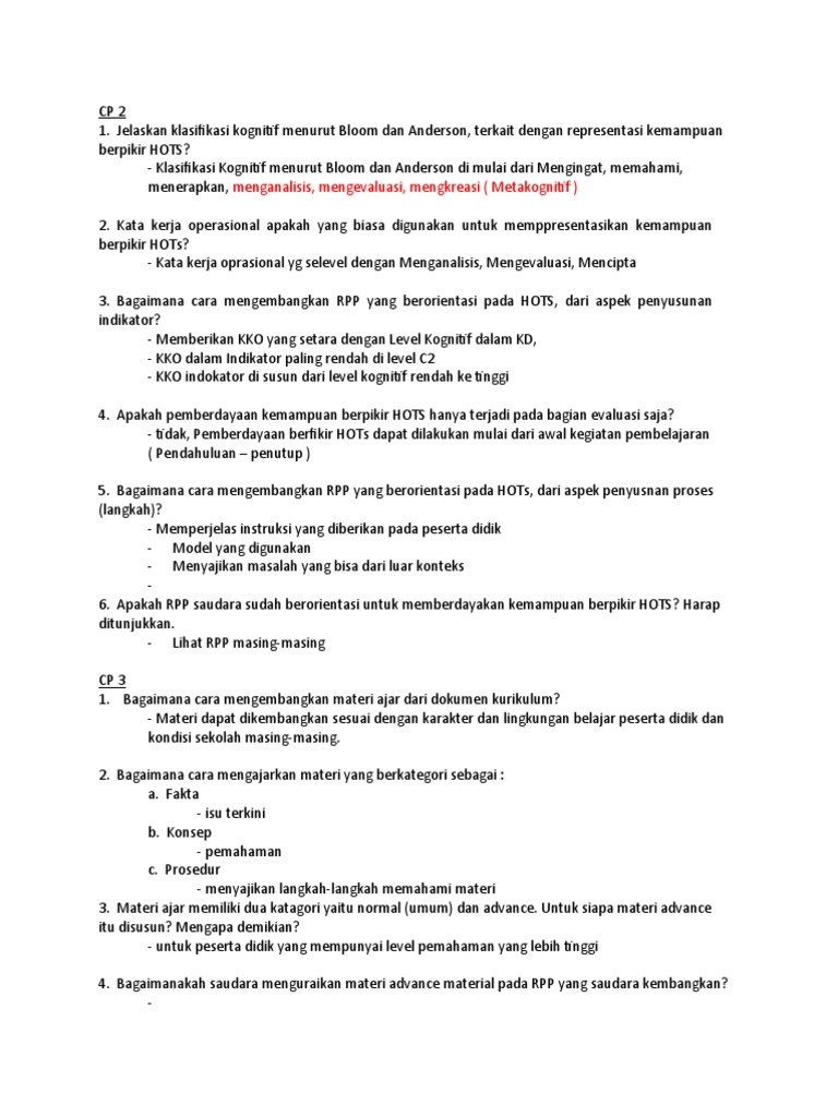 Hasil Diskusi Pertanyaan Uji Kompre | PDF | Karier & Perkembangan