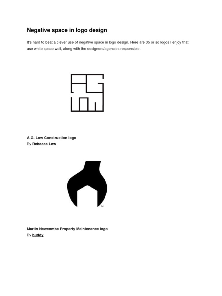 Clever Uses of Negative Space in Logos | PDF | Web Page | Page Layout