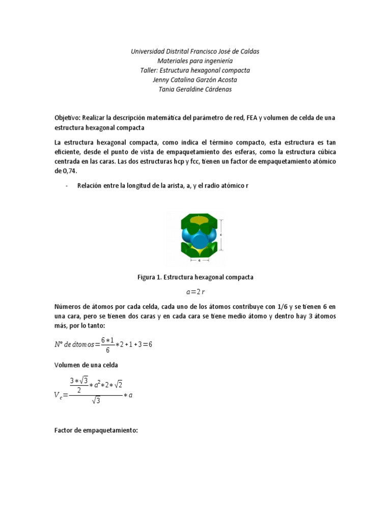 Taller Estructura Hexagonal | PDF