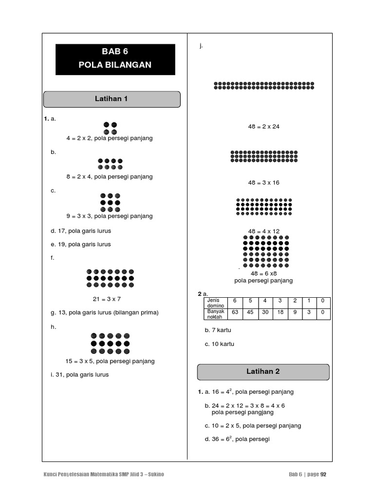 Bab 6 POLA BILANGAN | PDF