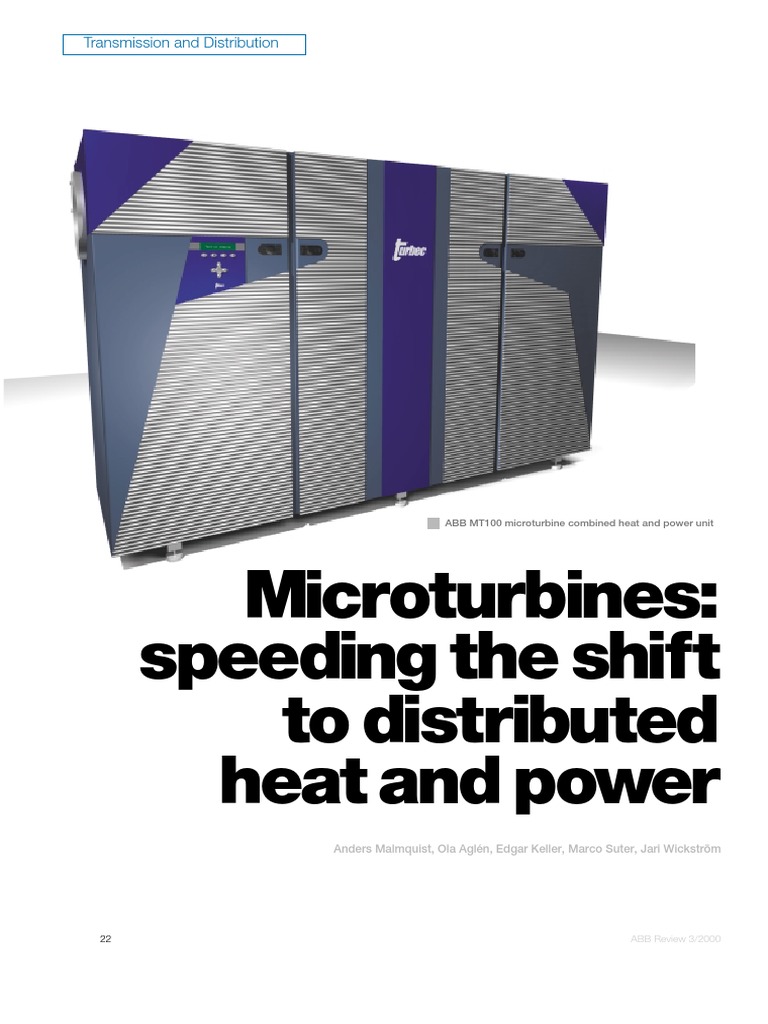 (Catalog - Microturbine) ABB 22-30 M624 | PDF | Gas Turbine | Electric ...