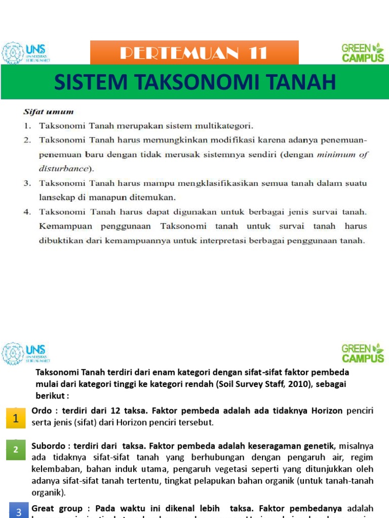 Klasifikasi Tanah Sistem Taksonomi Tanah | PDF