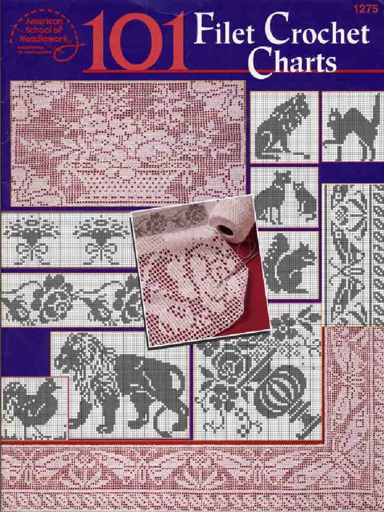 101 Filet Crochet Charts | PDF
